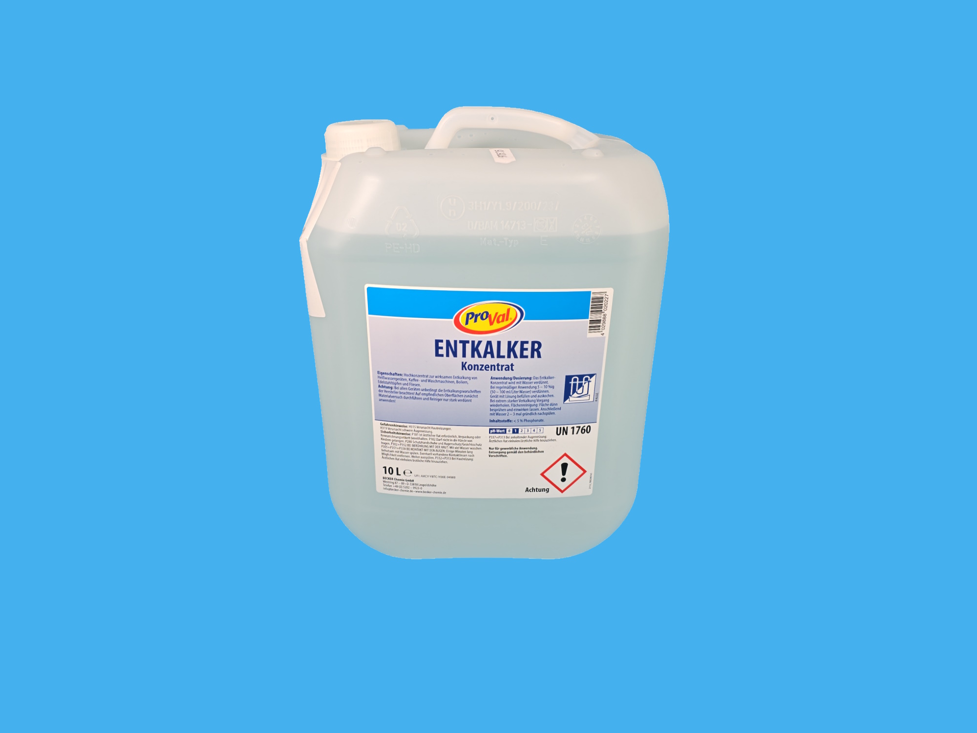 Proval Entkalker für Heißwassergeräte und Spülmaschinen Konzentrat 10l Kanister | RMKL0010